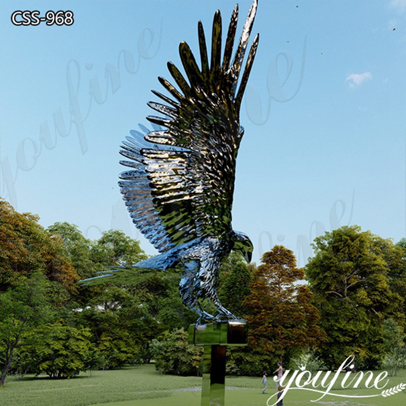 Majestic Metal Eagle Sculpture for Outdoor Space-YouFine Statue