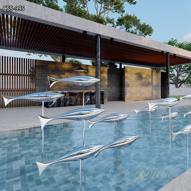 Spectacular Stainless Steel Fish Sculpture- YouFine Sculpture