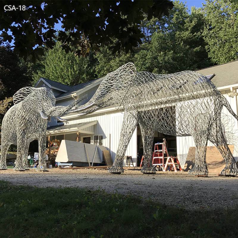 Modern Metal Wire Elephant Sculpture for Sale- YouFine