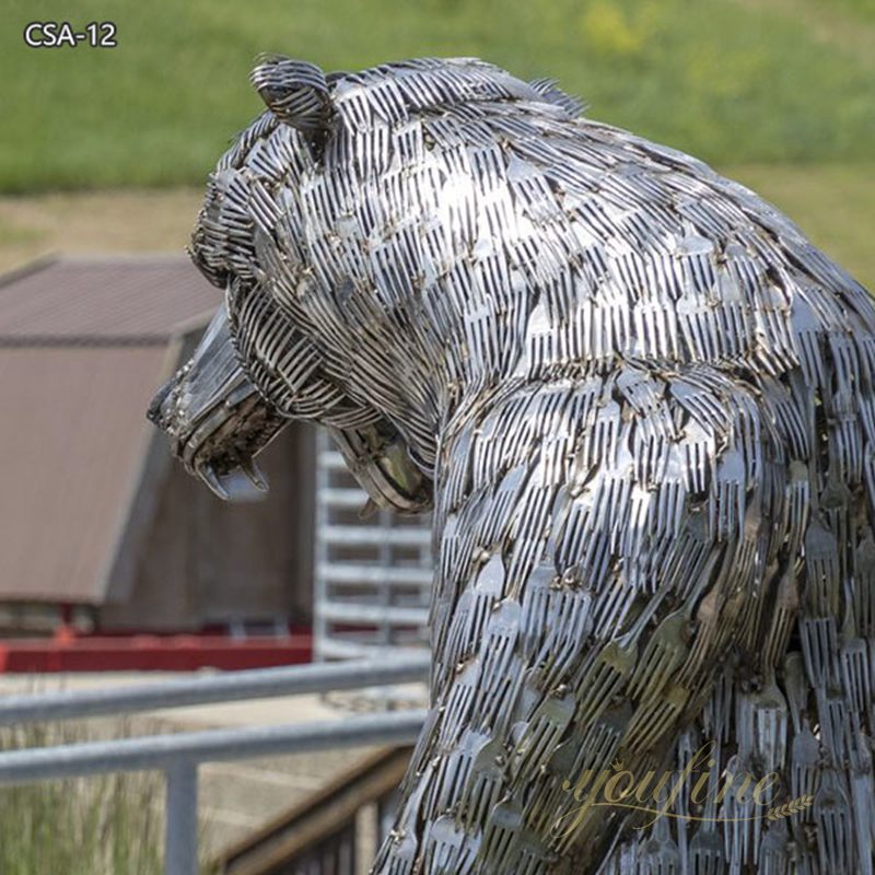 Large Art Metals Bear Sculpture for Outdoor - YouFine Sculpture