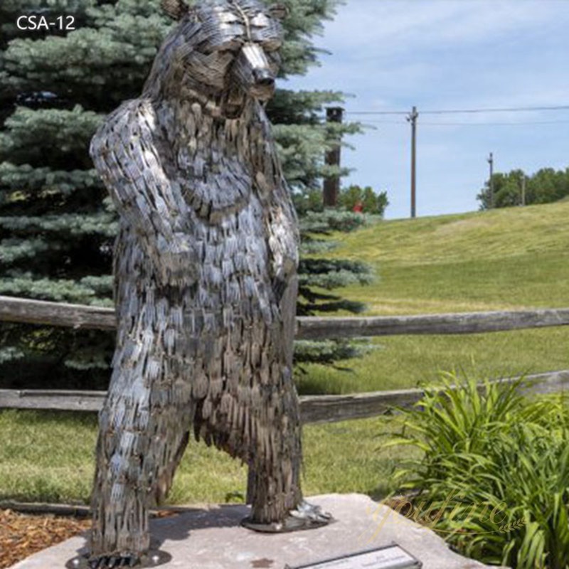Large Art Metals Bear Sculpture for Outdoor - YouFine Sculpture