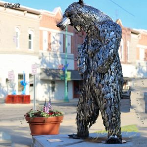 Large Art Metals Bear Sculpture for Outdoor - YouFine Sculpture