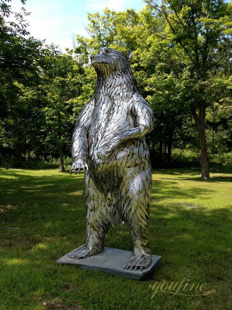 Large Art Metals Bear Sculpture for Outdoor - YouFine Sculpture