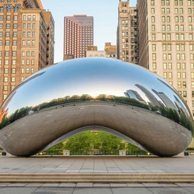 Stainless Steel Silver Bean Cloud Gate Sculpture for Outdoor