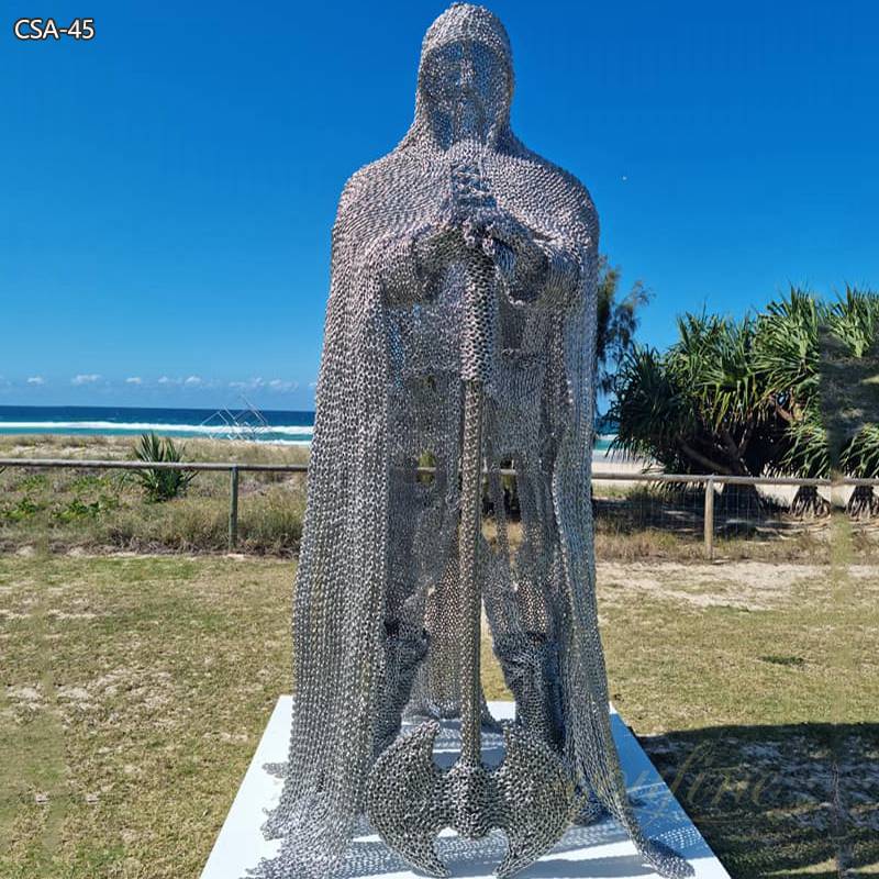 Modern Stainless Steel Guardian Statue for Seaside - YouFine