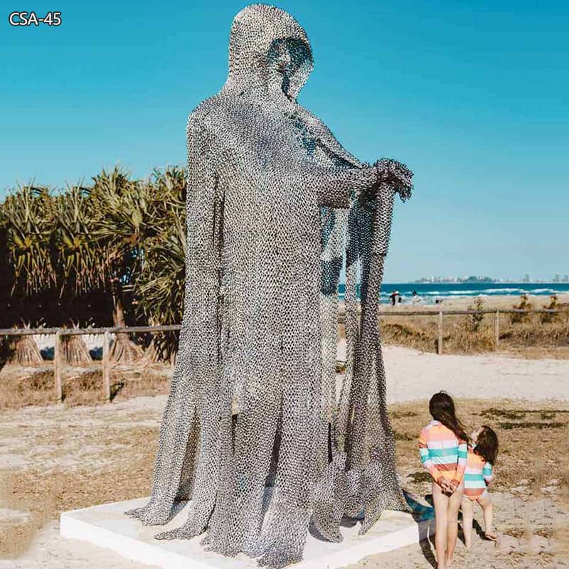 Modern Stainless Steel Guardian Statue for Seaside - YouFine