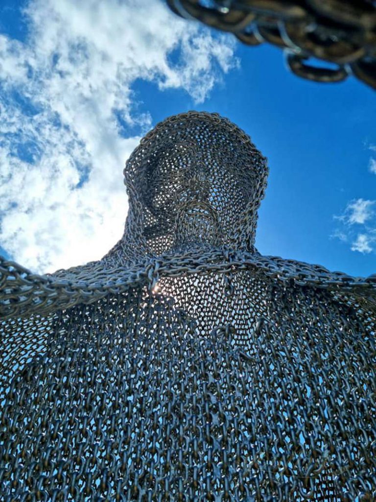 Modern Stainless Steel Guardian Statue for Seaside - YouFine