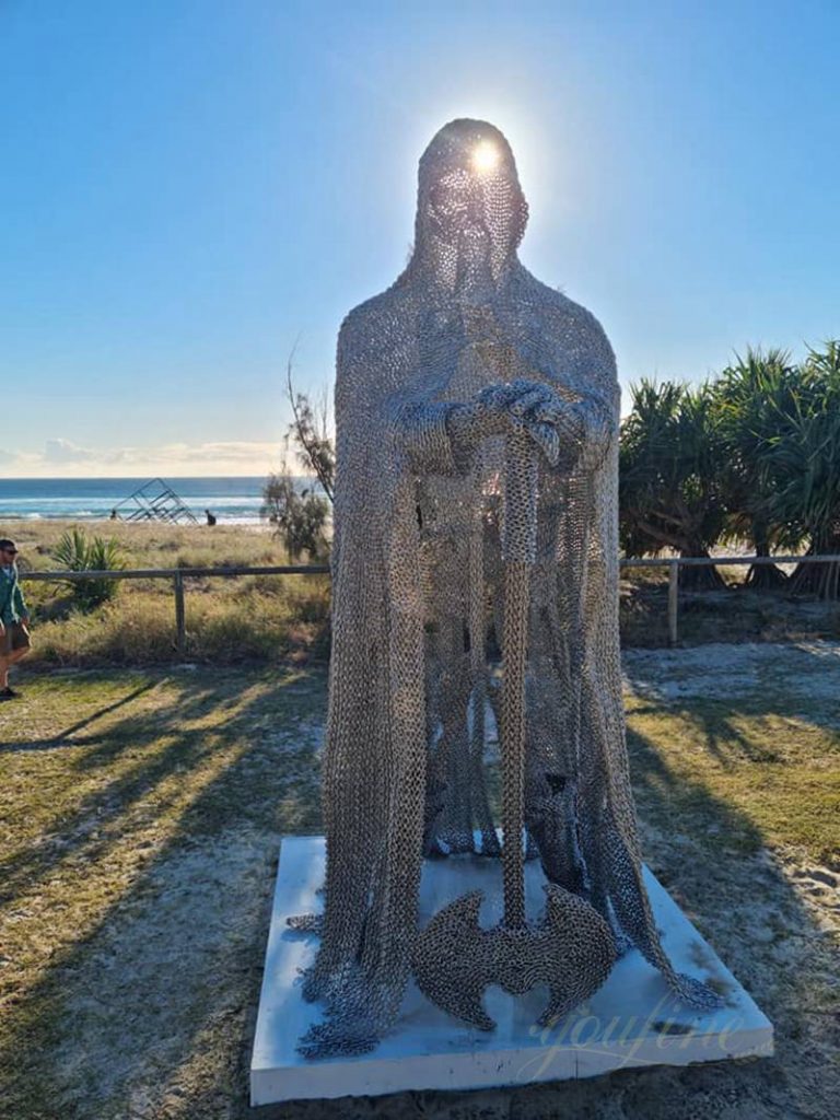 Modern Stainless Steel Guardian Statue for Seaside - YouFine