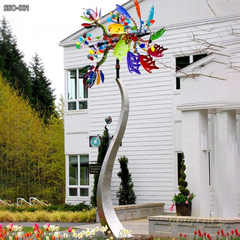 Outdoor Metal Wind Sculptures Kinetic Art - Stainless Steel Sculpture