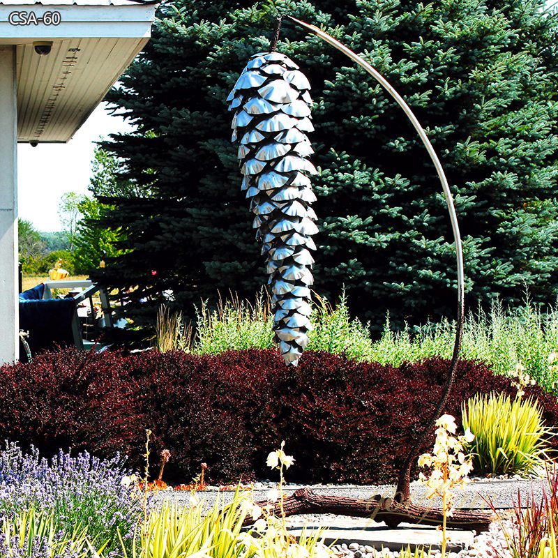 Large Forge Suspended Metal Pine Cones Garden Lawn Decor