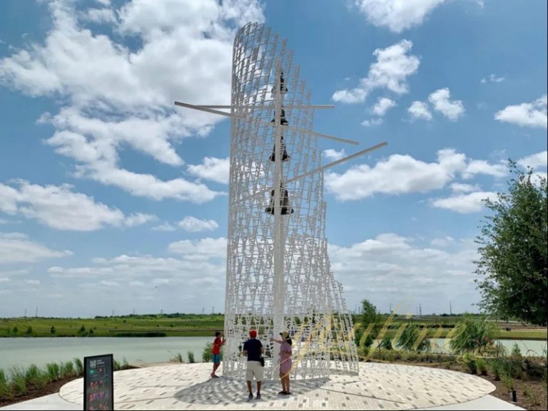 Outdoor Public Metal Art Structure Bell Tower Sculpture - Stainless ...