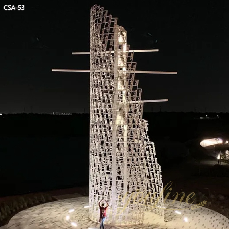 Outdoor Public Metal Art Structure Bell Tower Sculpture - Stainless ...