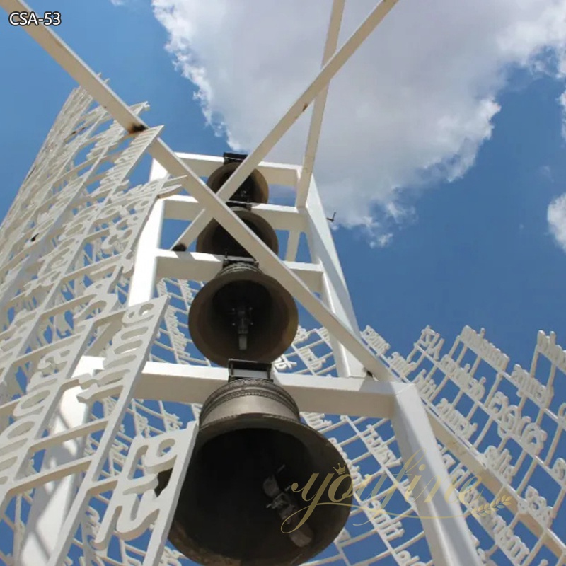 Outdoor Public Metal Art Structure Bell Tower Sculpture - Stainless ...