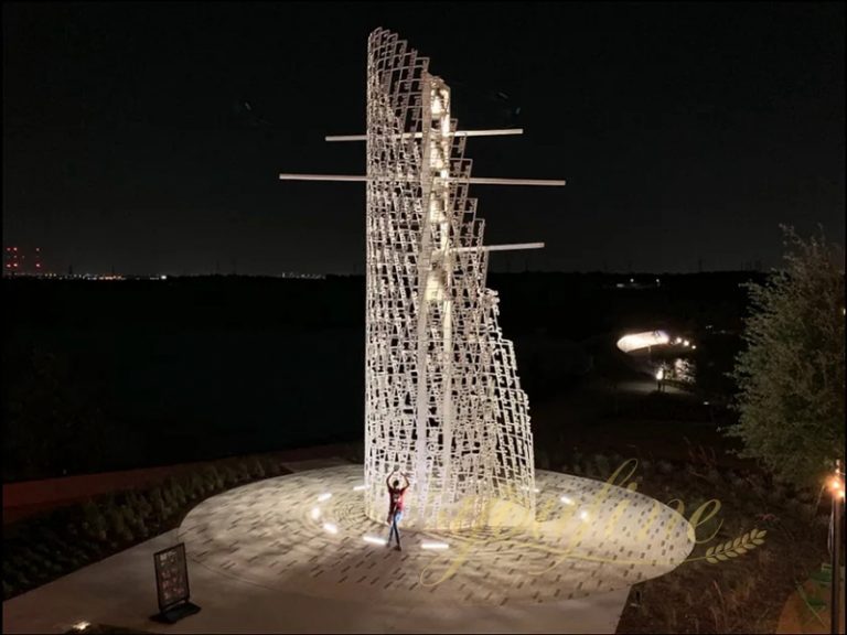 Outdoor Public Metal Art Structure Bell Tower Sculpture - Stainless ...