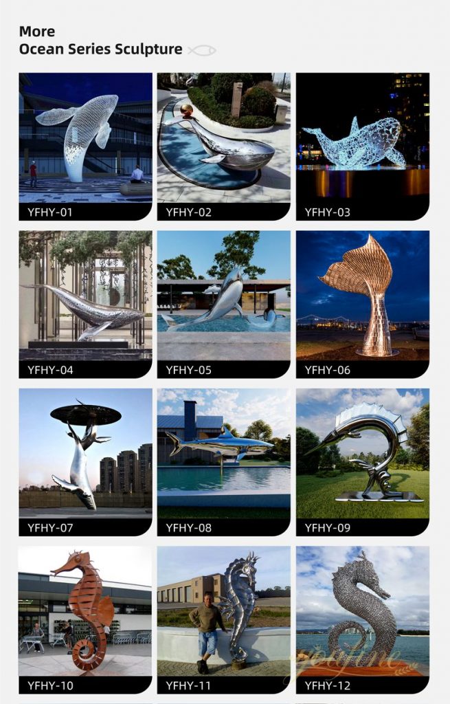 Polished Metal Shark Sculpture Water Feature - Stainless Steel Sculpture