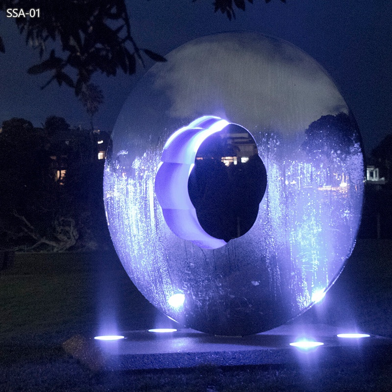 Beacon Mirror Polished Stainless Steel Public Sculpture for Park