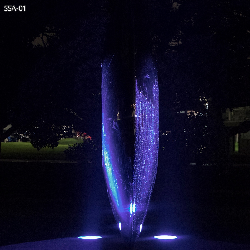 Beacon Mirror Polished Stainless Steel Public Sculpture for Park