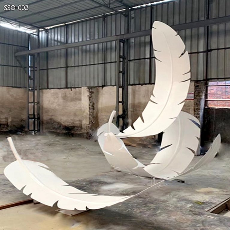 Stainless Steel Feather Art Sculpture for Outdoor Park