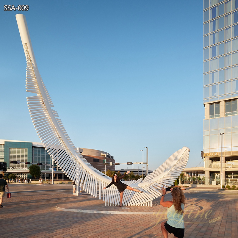 Huge Outdoor Metal Feather Art Sculpture for Plaza SSA-009