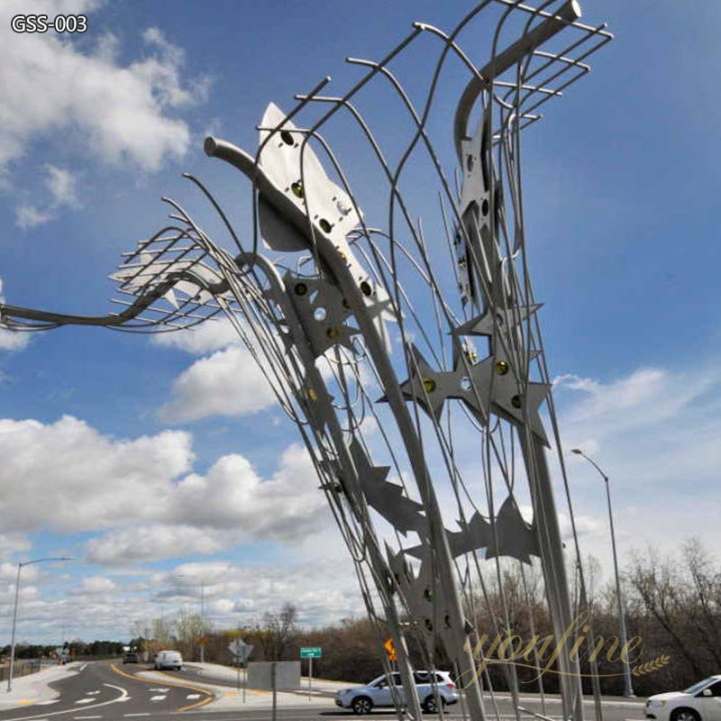 Large Stainless Steel Public Roundabout Sculpture - Stainless Steel ...