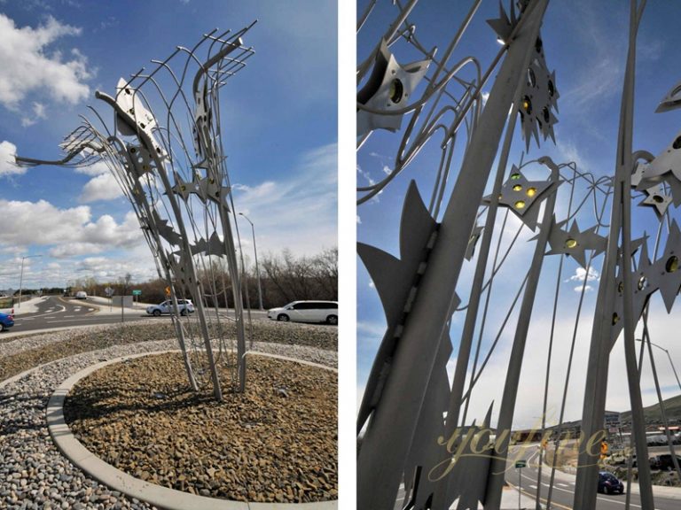 Large Stainless Steel Public Roundabout Sculpture - Stainless Steel ...