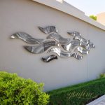 Modern Abstract Metal Wave Sculpture for Wall SSW-001