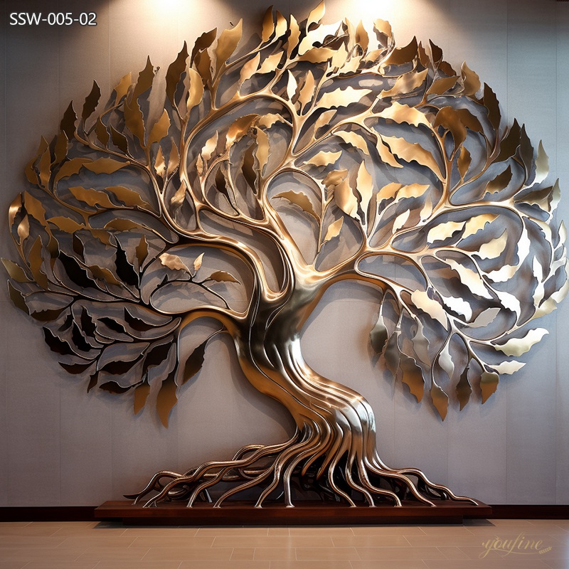 Large Metal Tree of Life Sculpture for Wall