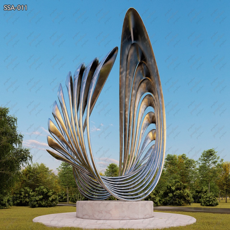 Large Seashell Design Modern Abstract Sculpture for Park
