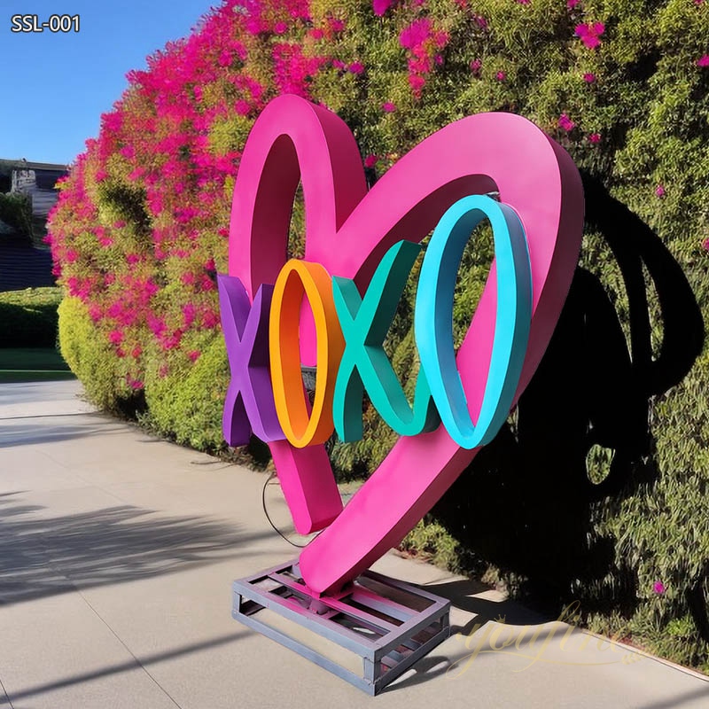 Colorful Metal Art Love Sculpture for Outdoor SSL-007