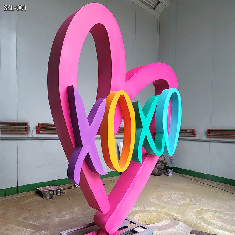 Colorful Metal Art Love Sculpture for Outdoor SSL-007