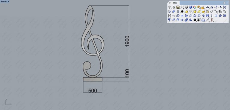 Large Metal Music Note Sculpture for Public