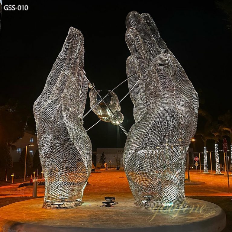 Metal Hand Sculpture - Stainless Steel Sculpture