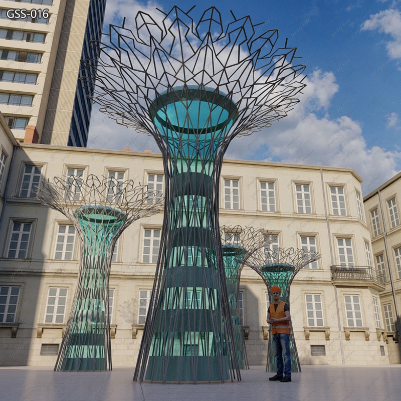 Giant Stainless Steel Sculptural Shade Canopy for Sale