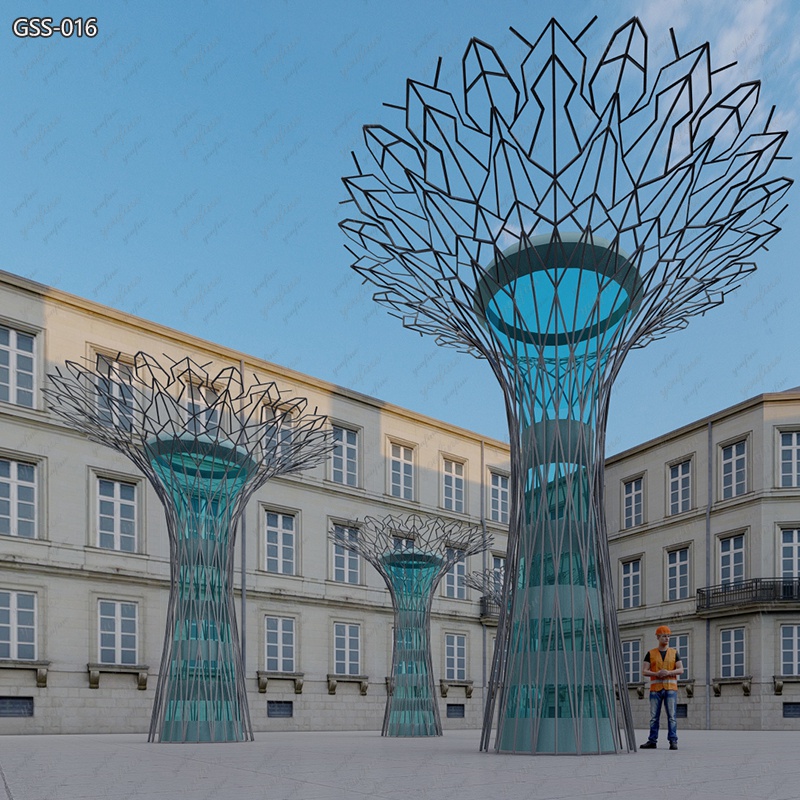 Giant Stainless Steel Sculptural Shade Canopy for Sale