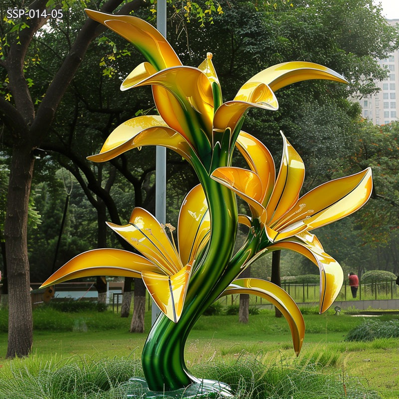 Modern Metal Orchid Sculpture Public Art Manufacturer - YouFine