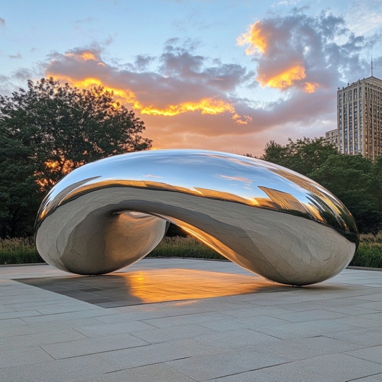 Stainless Steel Bean Cloud Gate Replica Sculpture for Outdoor
