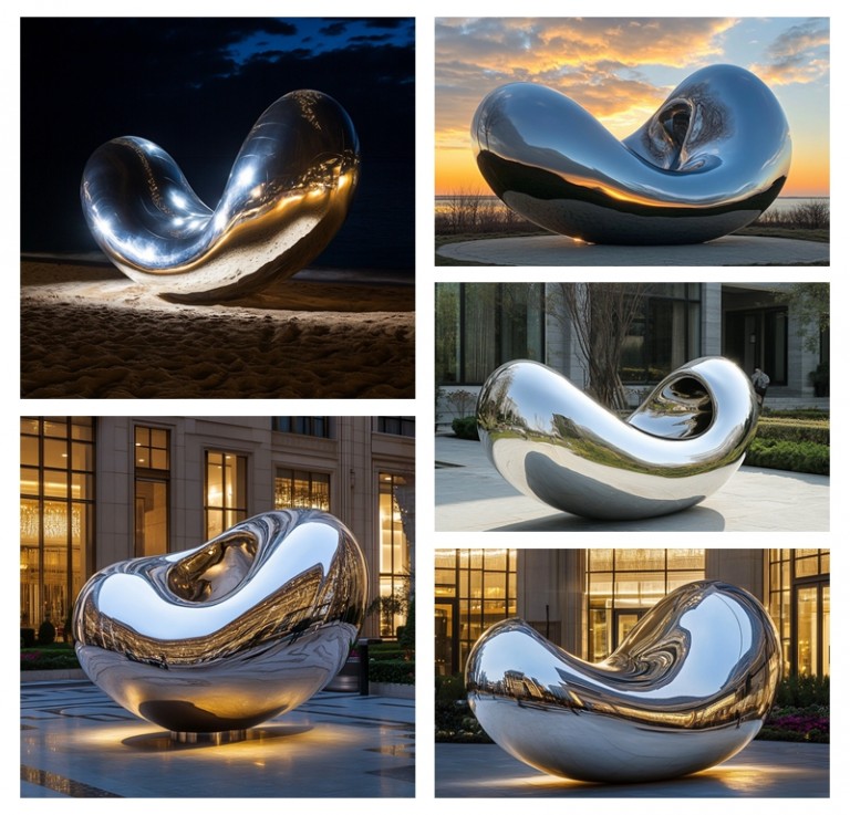 Stainless Steel Bean Cloud Gate Replica Sculpture for Outdoor