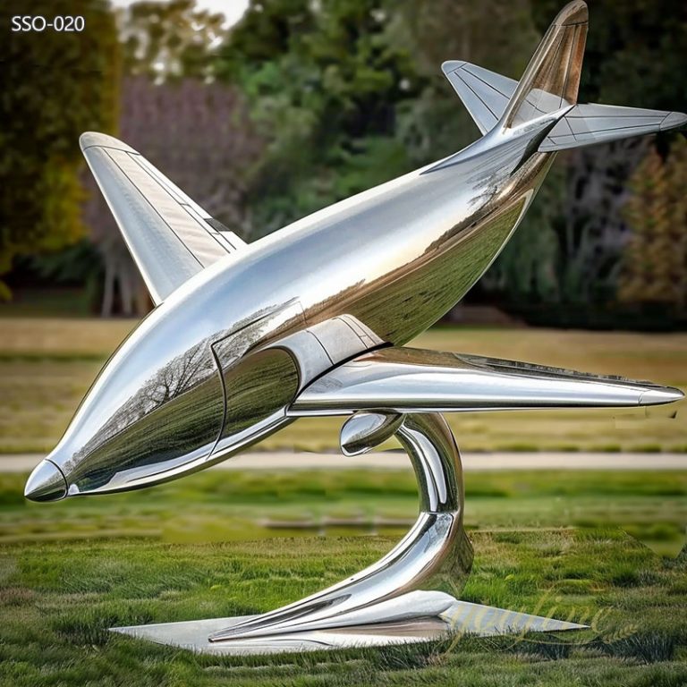 Modern Stainless Steel Airplane Sculpture Custom Factory