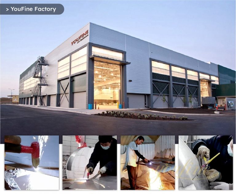 Modern Stainless Steel Airplane Sculpture Custom Factory