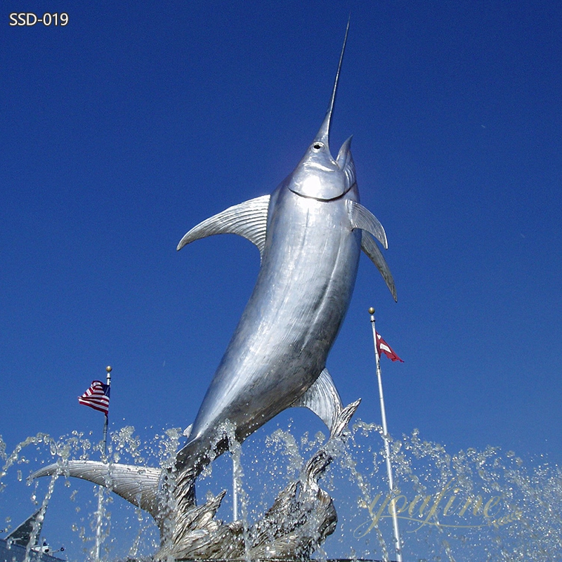 Giant Modern Stainless Steel Marlin Sculpture Supplier