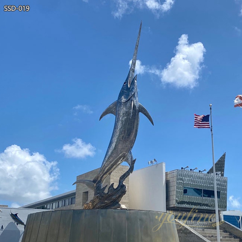 Giant Modern Stainless Steel Marlin Sculpture Supplier