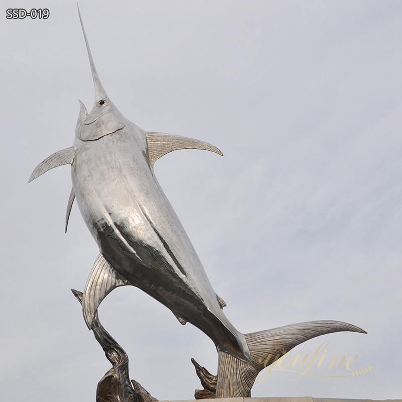 Giant Modern Stainless Steel Marlin Sculpture Supplier