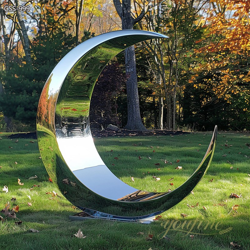 Stainless Steel Crescent Moon Sculpture for Outdoor CSS-999