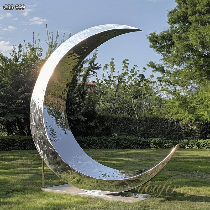 Large Abstract Crescent Moon Sculpture for Outdoor CSS-999