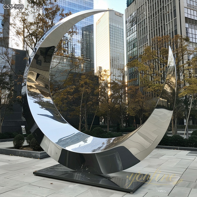 Large Abstract Crescent Moon Sculpture for Outdoor - YouFine