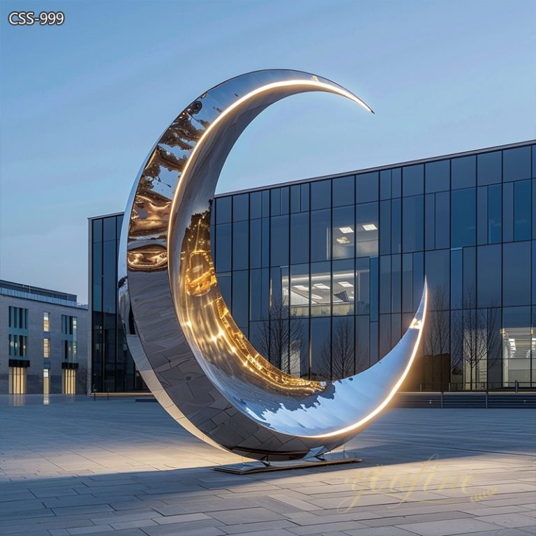 Stainless Steel Crescent Moon Sculpture for Outdoor CSS-999