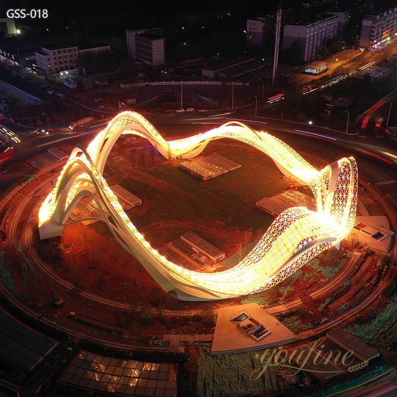 Roundabout Large Abstract Ribbon Modern Public Art Installation
