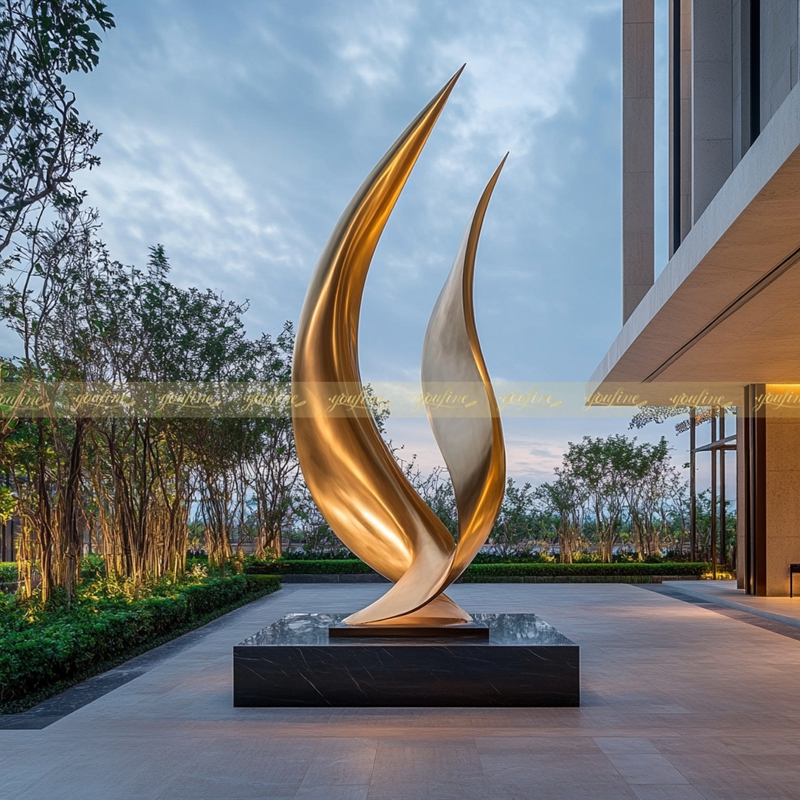 Modern Stainless Steel Luxury Sculpture for Real Estate - YouFine