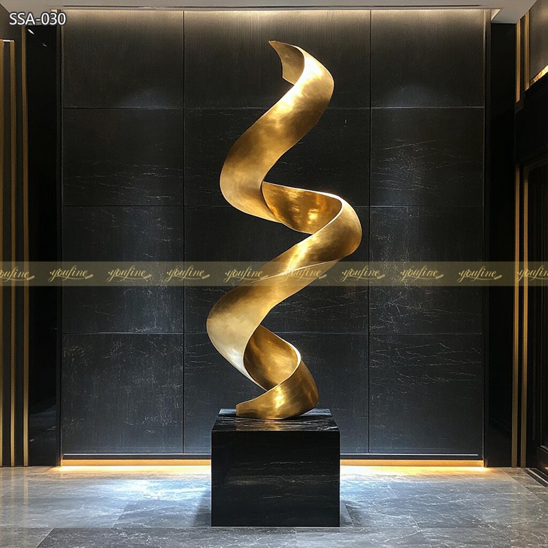 Modern Stainless Steel Luxury Sculpture for Real Estate SSA-030