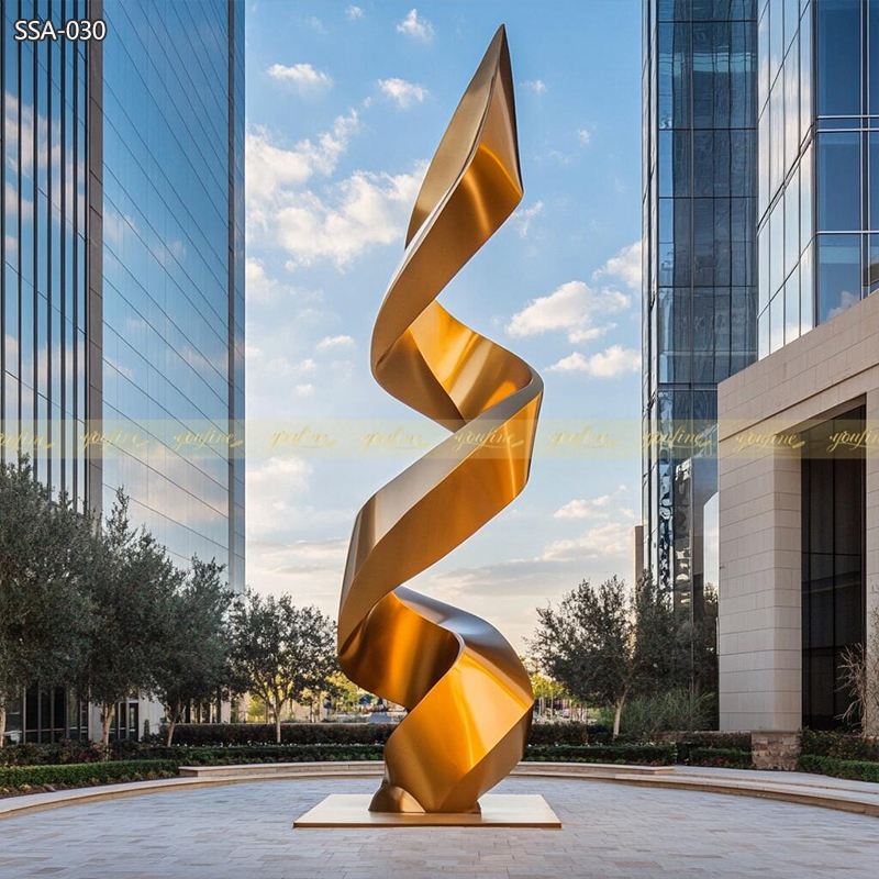 Modern Stainless Steel Luxury Sculpture for Real Estate SSA-030
